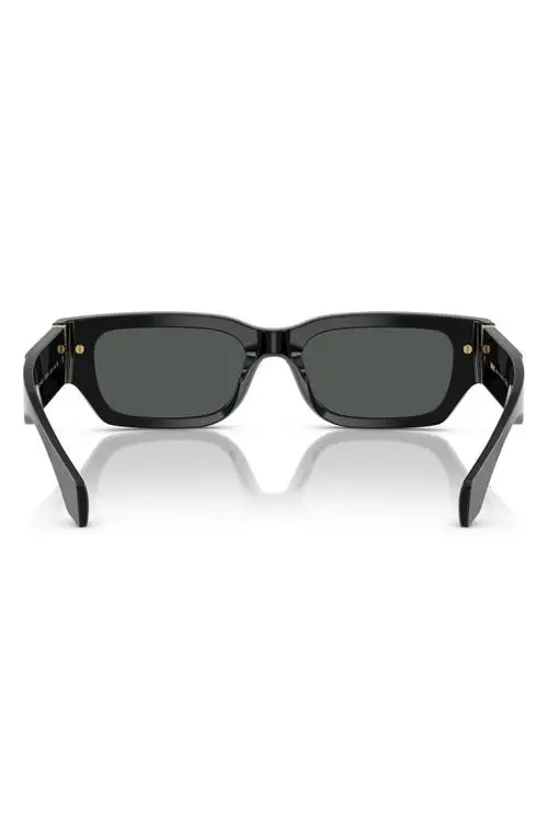 Versace 53mm Rectangular Sunglasses - Black