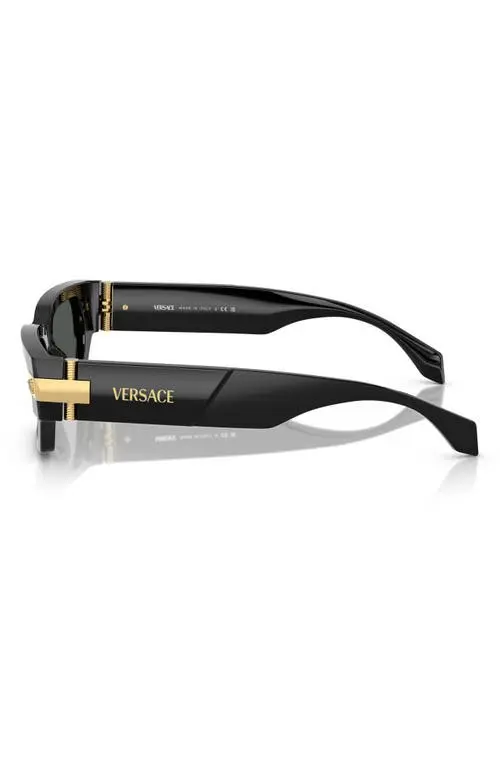 Versace 53mm Rectangular Sunglasses - Black