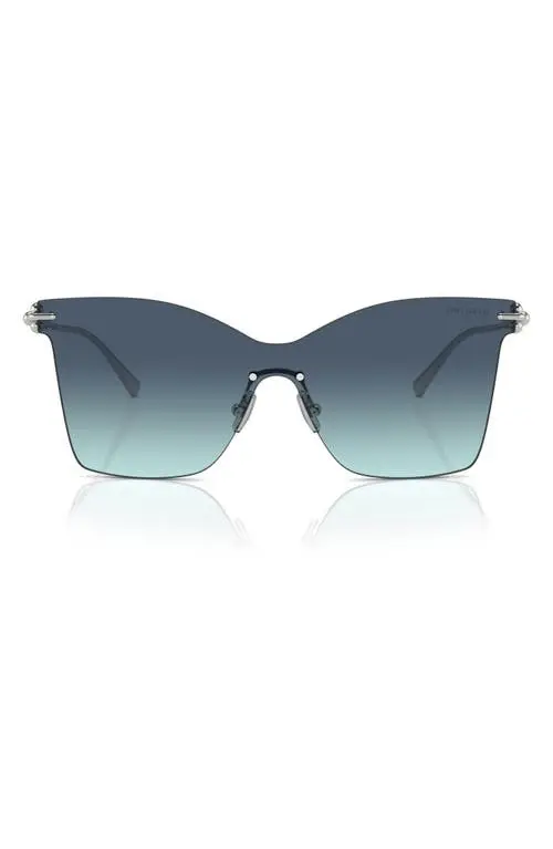 Tiffany & Co. 143mm Gradient Rimless Butterfly Shield Sunglasses - Blue Gradient