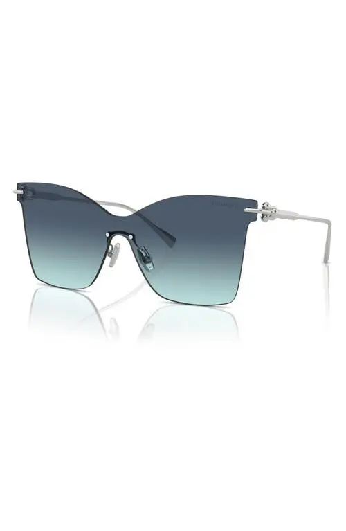 Tiffany & Co. 143mm Gradient Rimless Butterfly Shield Sunglasses - Blue Gradient