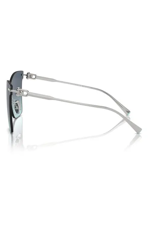 Tiffany & Co. 143mm Gradient Rimless Butterfly Shield Sunglasses - Blue Gradient