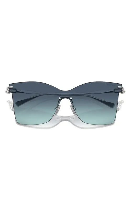 Tiffany & Co. 143mm Gradient Rimless Butterfly Shield Sunglasses - Blue Gradient