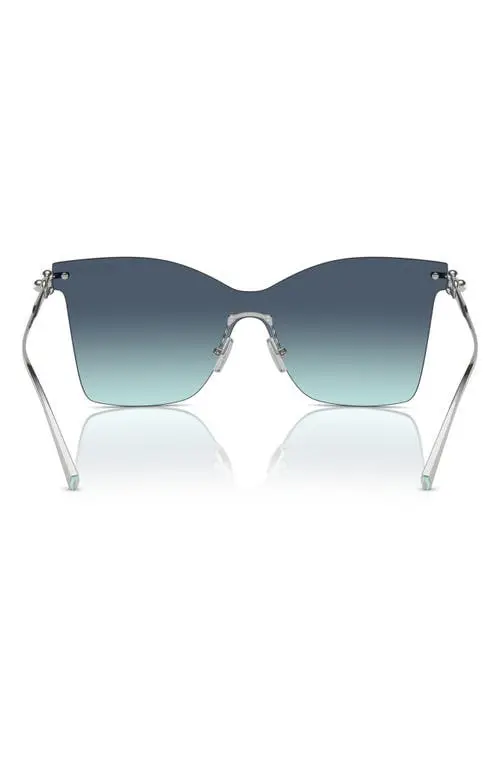 Tiffany & Co. 143mm Gradient Rimless Butterfly Shield Sunglasses - Blue Gradient