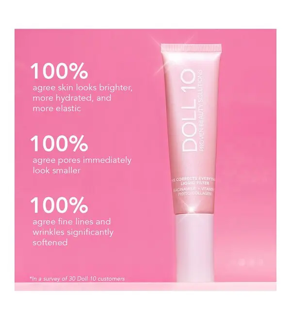 DOLL 10 Liquid Filter Foundation With Niacinamide - Light Medium