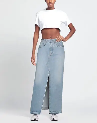 Alessandra Rich Denim Flared Skirt