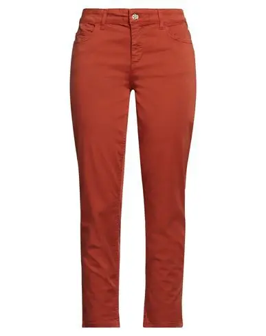 Liu Jo Cotton Elastane Tapered Leg Pants - Red