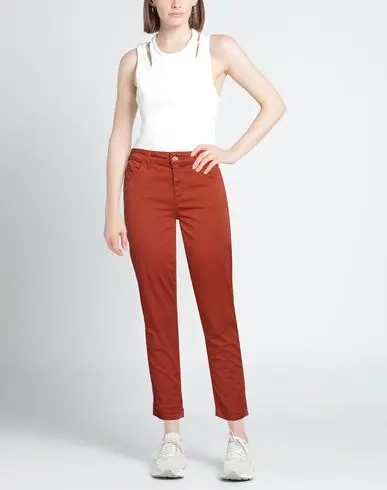 Liu Jo Cotton Elastane Tapered Leg Pants - Red