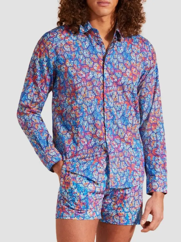 Vilebrequin Carapa Abstract Cotton Button-front Shirt