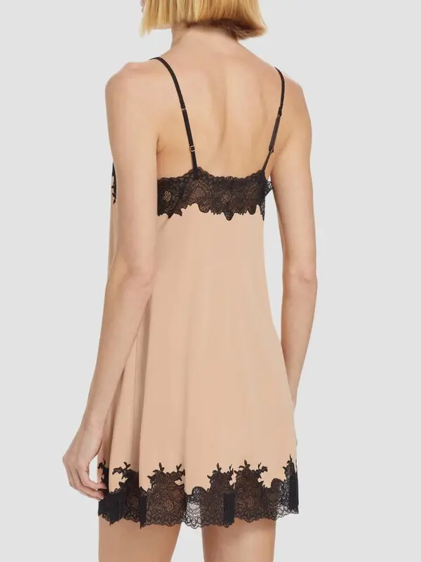 Natori Enchant Floral Lace Chemise - Cafe