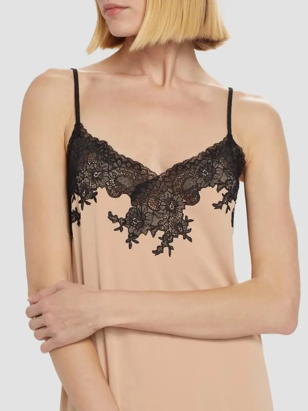 Natori Enchant Floral Lace Chemise - Cafe