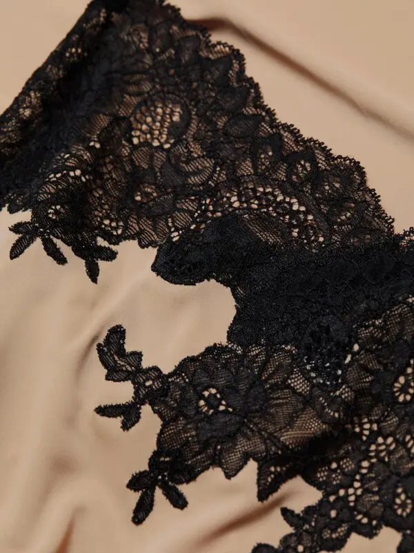 Natori Enchant Floral Lace Chemise - Cafe
