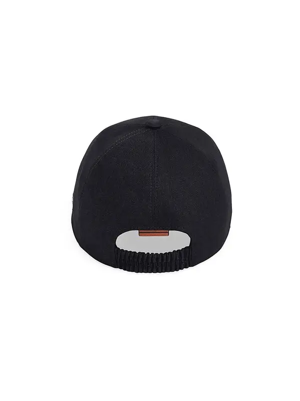Zegna Oasi Lino Baseball Cap - Dark Blue