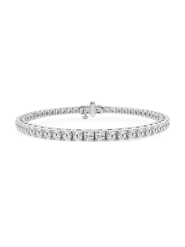 Saks Fifth Avenue Collection 14k Gold & Round Lab-grown Diamond Tennis Bracelet/1.00-10.00 Tcw - 5 Tcw