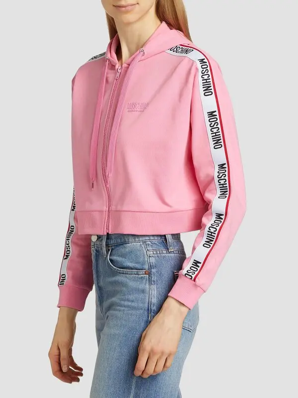 Moschino Mos Under Donna-velmar Zip-front Hoodie