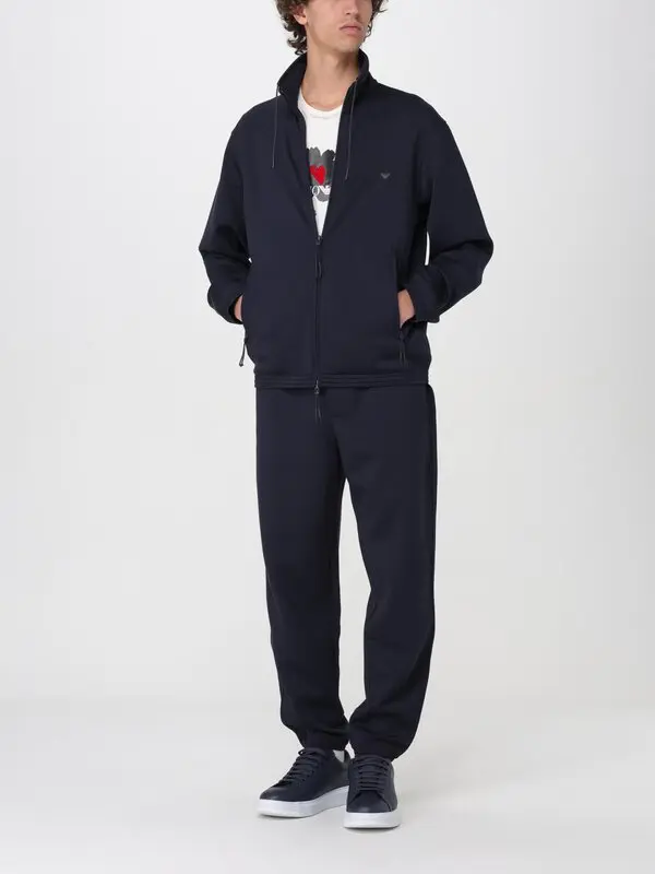 Emporio Armani Tailored Drawstring Trousers - Blue