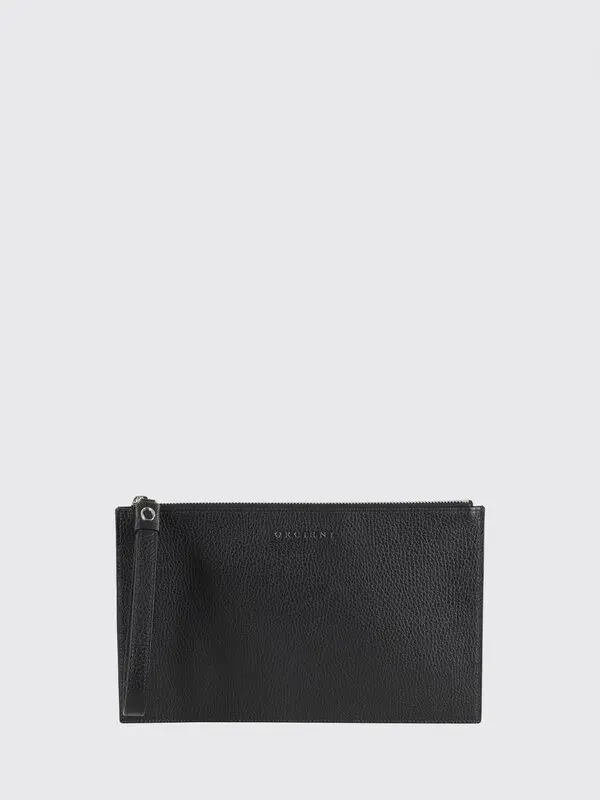 ORTIGNI Leather Briefcase - Black