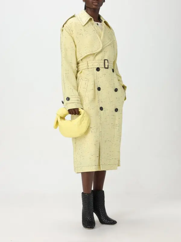 Bottega Veneta Double-breasted Trench Coat - Yellow