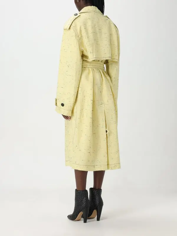 Bottega Veneta Double-breasted Trench Coat - Yellow