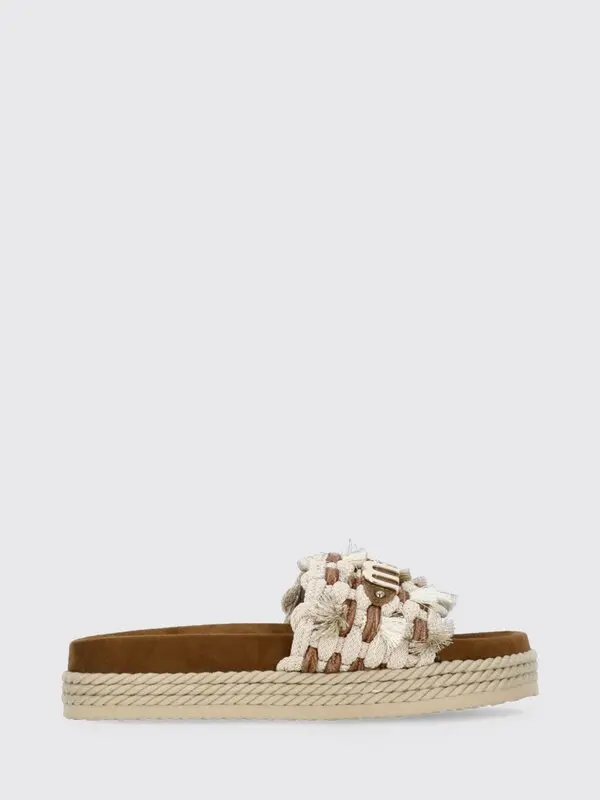 Mou Flat Sandals - Beige