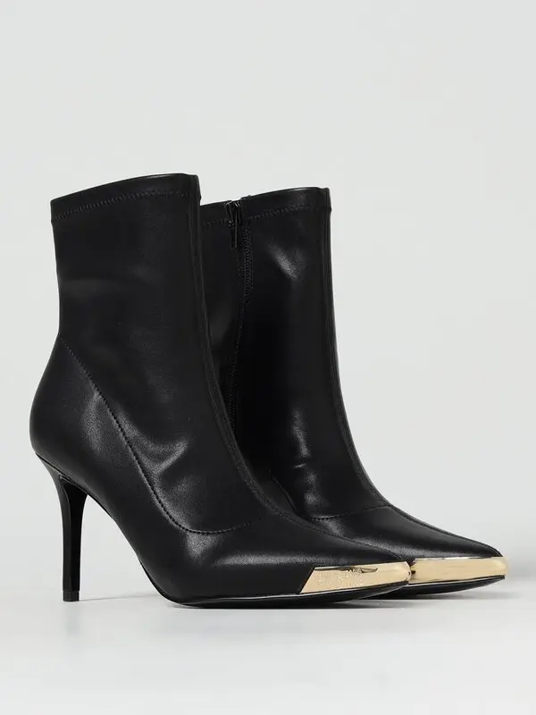 Versace Ankle Boots In Smooth Synthetic Leather