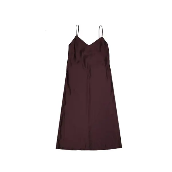 BLANCA VITA Acacia Satin Slip Midi Dress - Purple