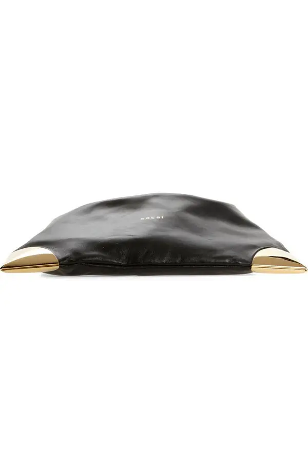 Sacai Corner Metal Drawstring Bag - Black | Editorialist