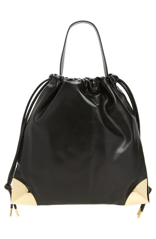 Sacai Corner Metal Drawstring Bag - Black | Editorialist