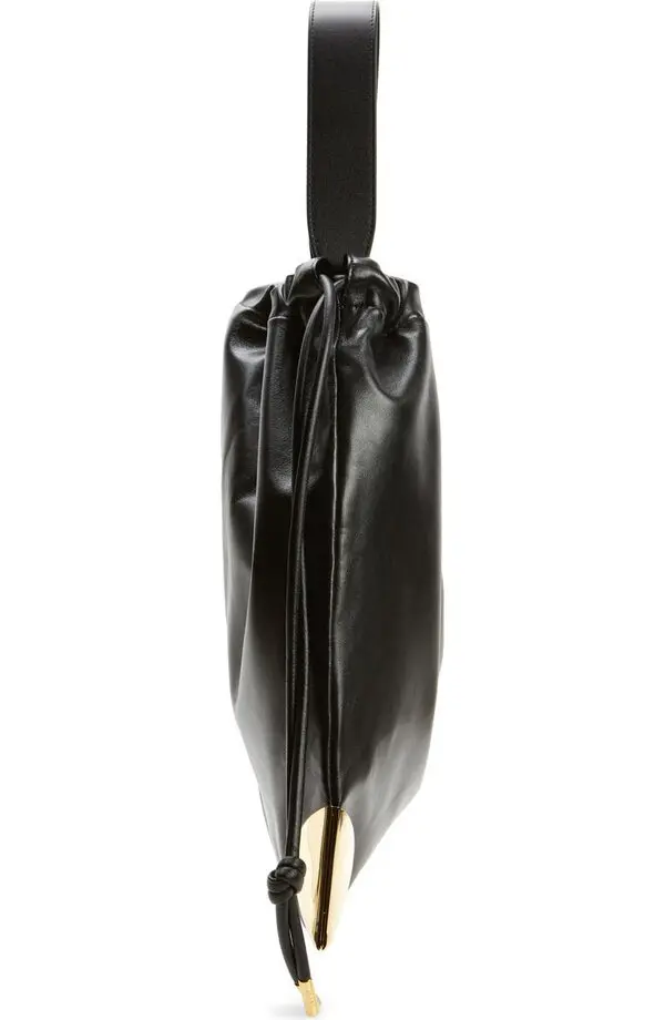 sacai s Drawstring Bag / Leather ユニセックス Sacai Corner Metal Drawstring Bag - Black | Editorialist