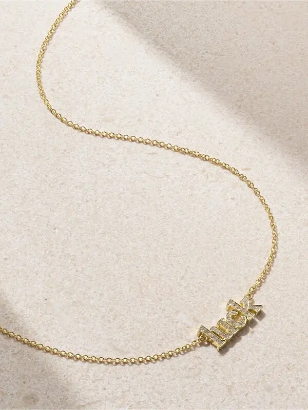 JENNIFER MEYER Luck 18-karat Diamond Necklace - Gold