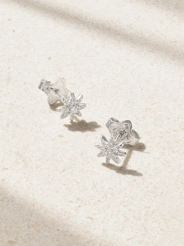 David Yurman Starburst Diamond Earrings - Gold