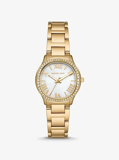 Michael Kors Mini Sage Pavé Watch - Gold