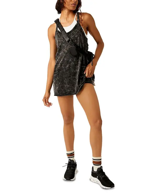 Free People Hot Shot Mini Romper - Black