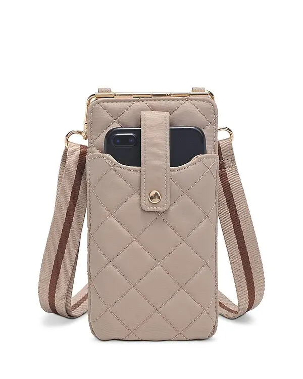 SOL AND SELENE Duality Quilted Mini Crossbody Wallet - Nude