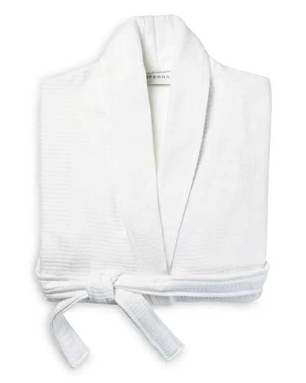 SFERRA Berkley Terry Cloth Waffle Knit Robe - White