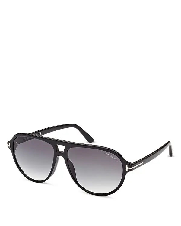 TOM FORD Jeffrey Pilot Sunglasses - Black/smoke Gradient