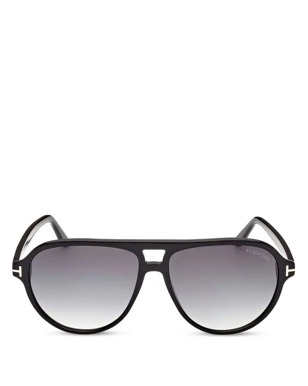 TOM FORD Jeffrey Pilot Sunglasses - Black/smoke Gradient