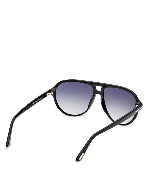 TOM FORD Jeffrey Pilot Sunglasses - Black/smoke Gradient