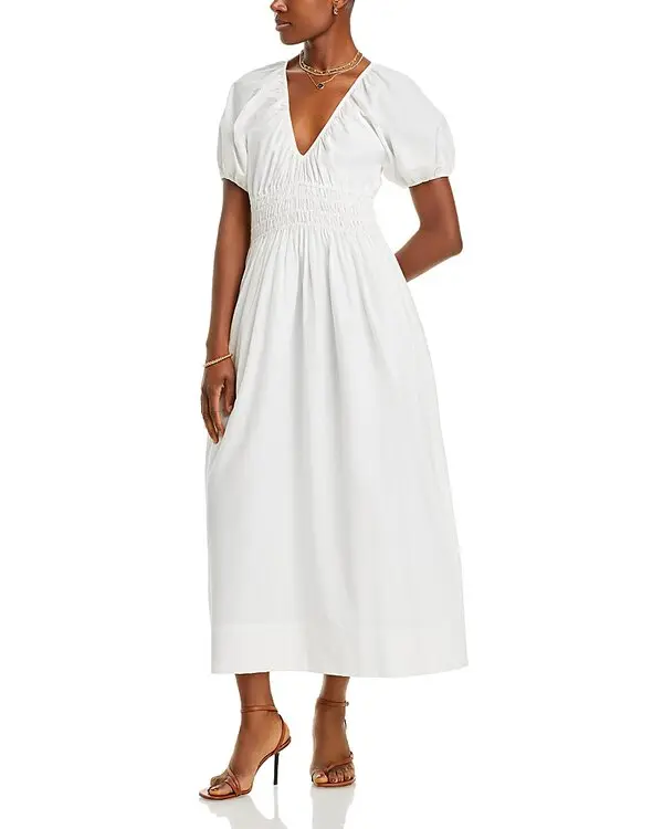 faithfull the brand teatro midi dress Faithfull the Brand IL Rosi Linen Midi Dress - Teatro Floral