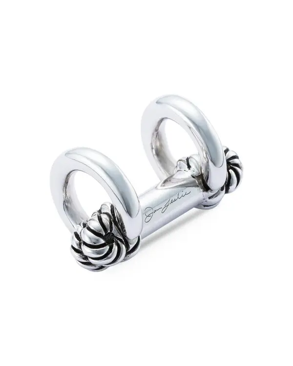 JAN LESLIE Sterling Rope Knot Horseshoe Cufflinks