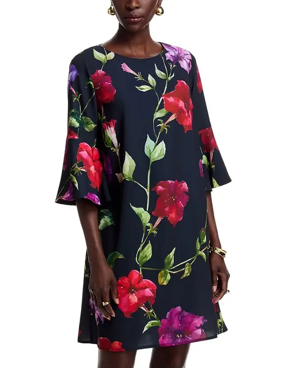 Caroline Rose Bella Rose Dress - Multi Black
