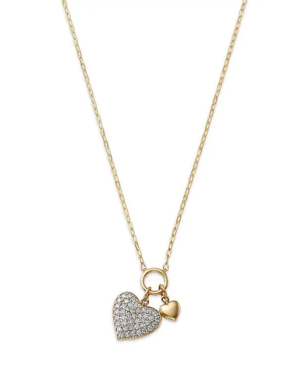 Bloomingdale'S Diamond Heart Pendant Necklace, 0.50 Tcw - Gold