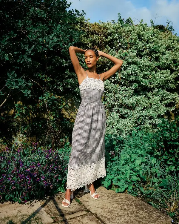 Barbour Glamis Midi Shirt Dress In Navy Check - 50% Off | Editorialist