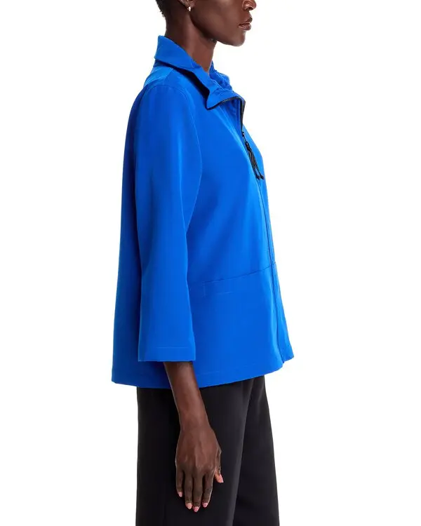 Caroline Rose Comfort Stretch Zip Jacket - Royal