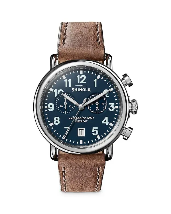 Shinola Runwell Chronograph 41mm - Midnight Blue Matte Velvet