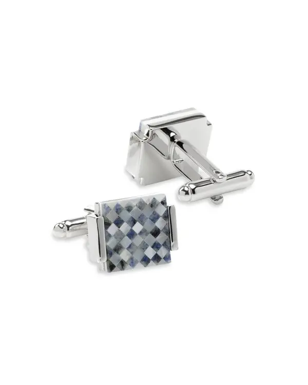 CUFFLINKS, INC. Floating Mother Of Pearl Checkered Square