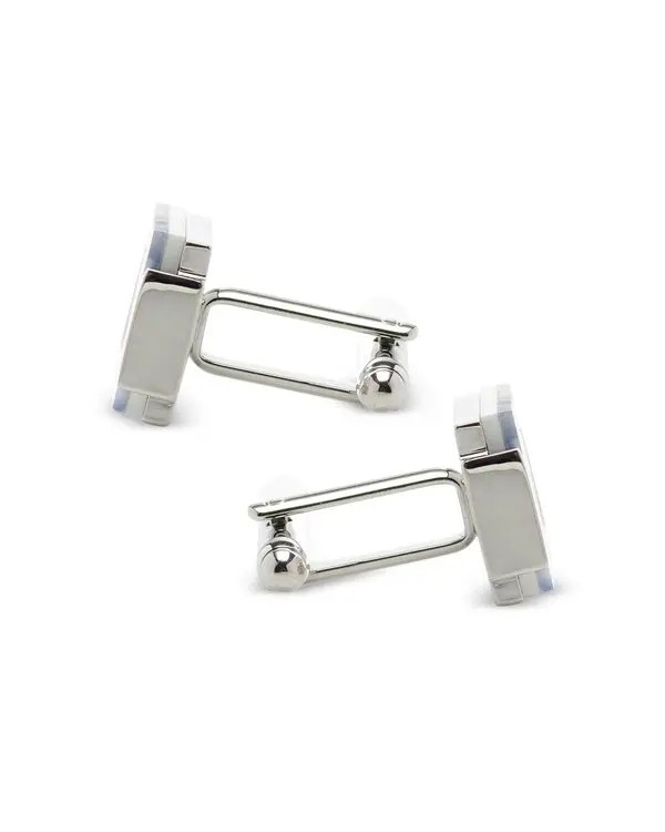 CUFFLINKS, INC. Floating Mother Of Pearl Checkered Square