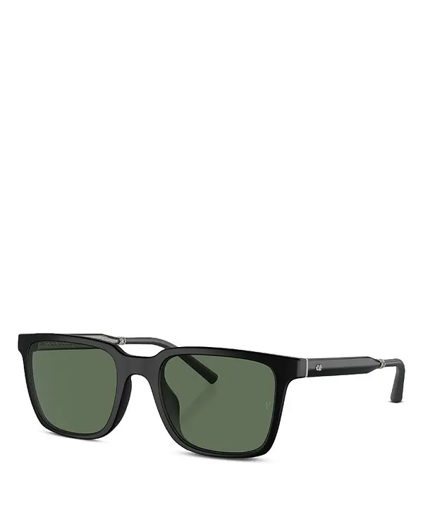 Oliver Spencer X Roger Federer Mr. Federer Sunglasses, 52mm - Black/green Polarized Solid