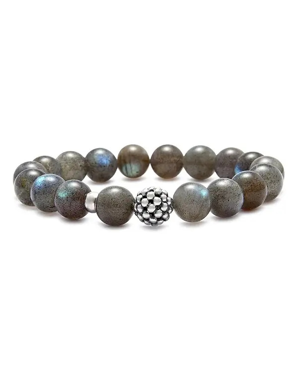 Lagos Sterling Silver Caviar Ball Labradorite Bracelet - Gray