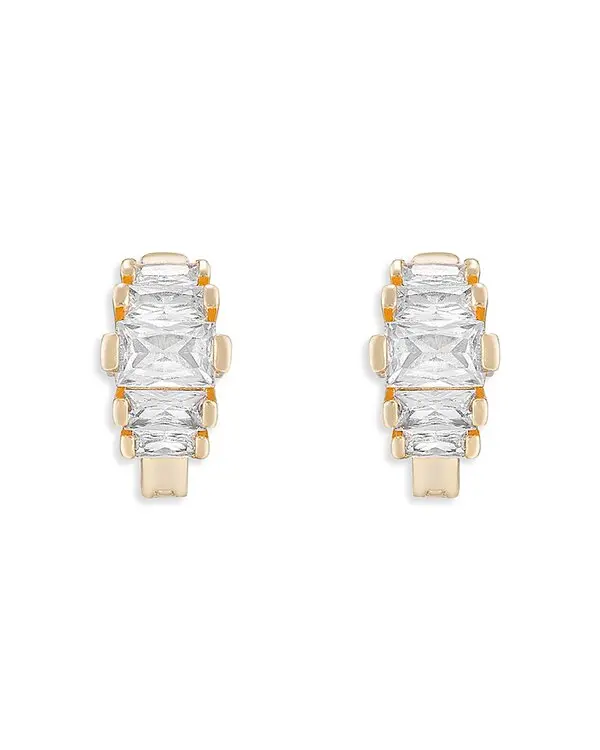 Ettika Cubic Zirconia Mini Hoop Earrings - Gold