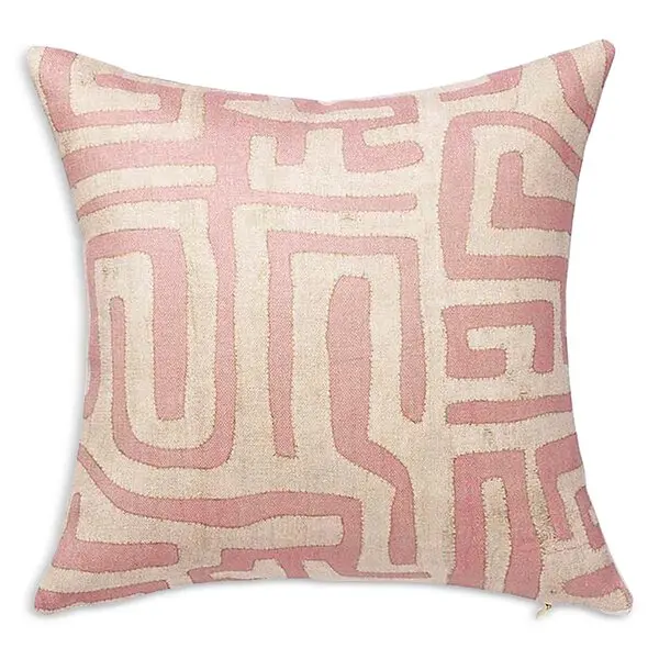 ST. FRANK Classic Kuba Cloth Decorative Pillow, 18 X 18